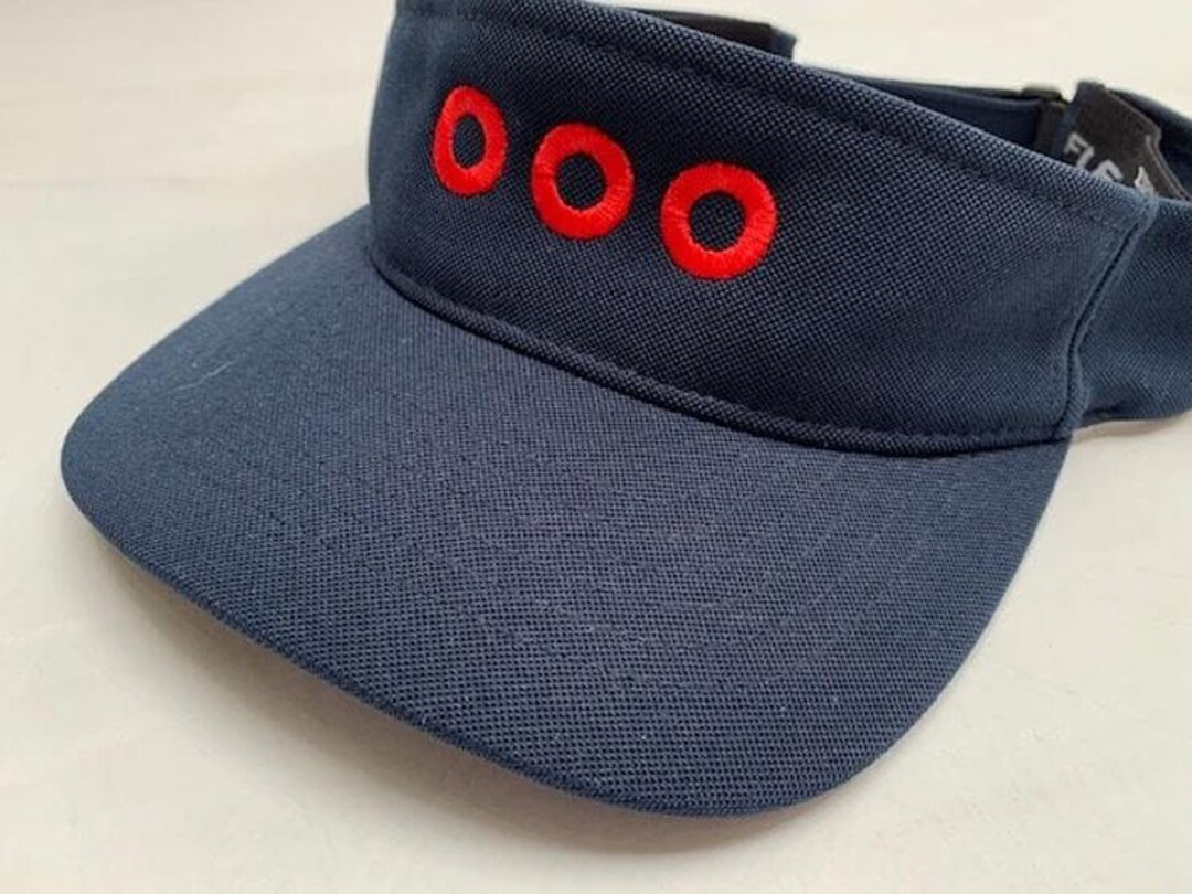 Red Circle Donut Embroidered Visor- Red Circle Donut Visor - Red Circle ...