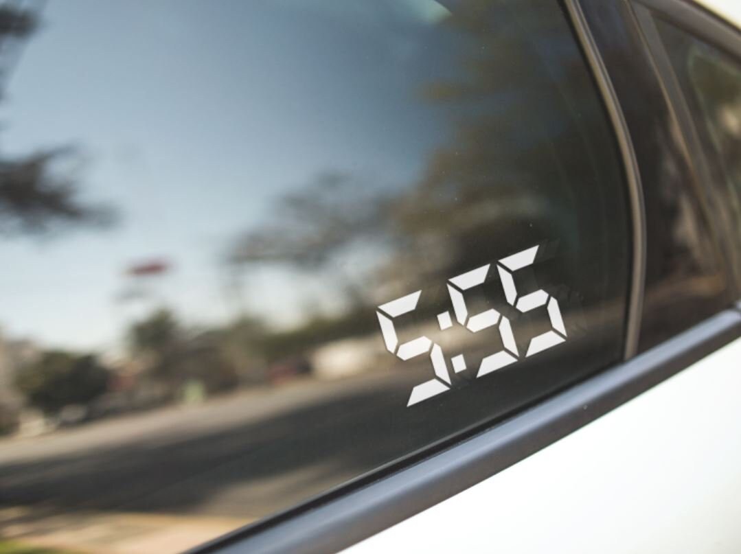5:55 Vinyl Stickercar Decalwindow Decalcar Stickerlaptop - Etsy