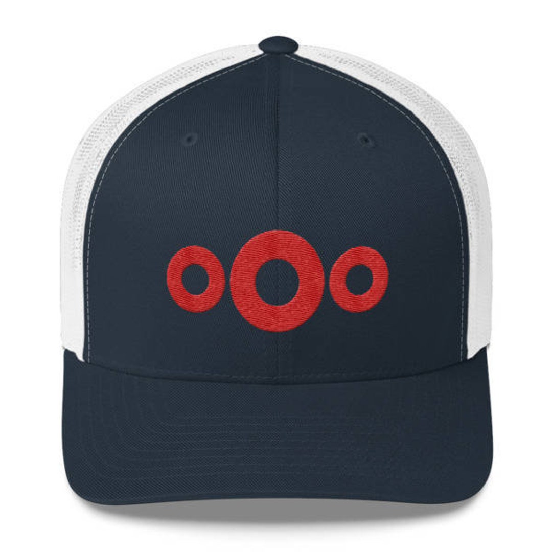 Phish Red Circle Donut Hat, Fishman Red Donut Embroidered Trucker Cap ...