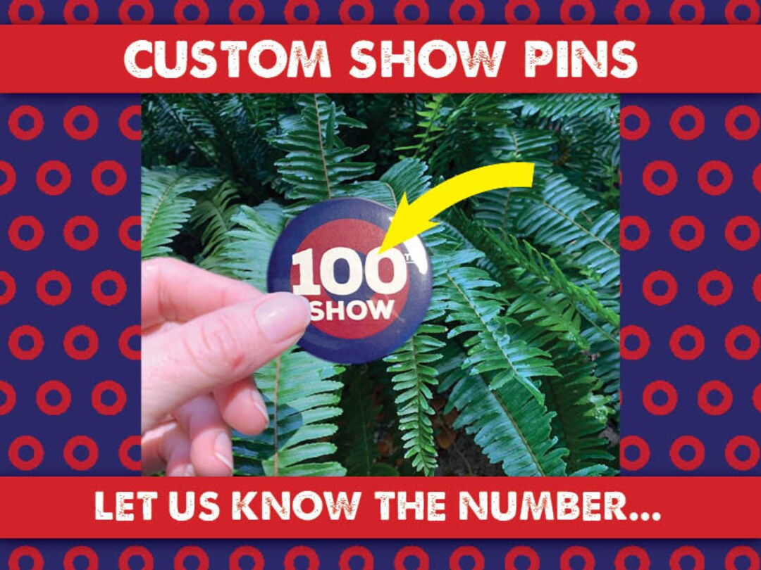 Phish Show Pin Buttons,phish Show Button,phish ,red Circle Donut,phan ...