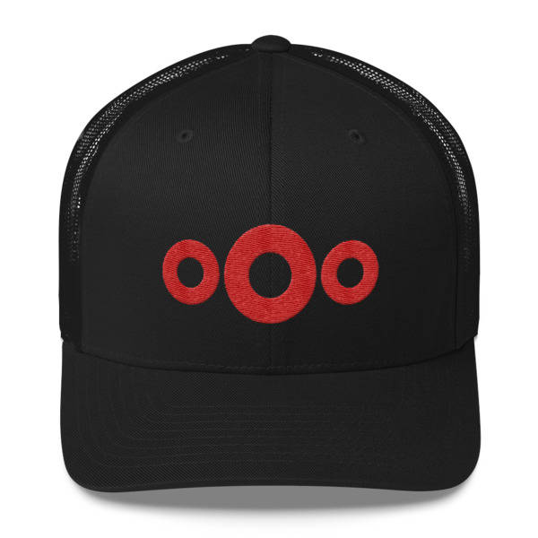 Phish Red Circle Donut Hat, Fishman Red Donut Embroidered Trucker Cap ...
