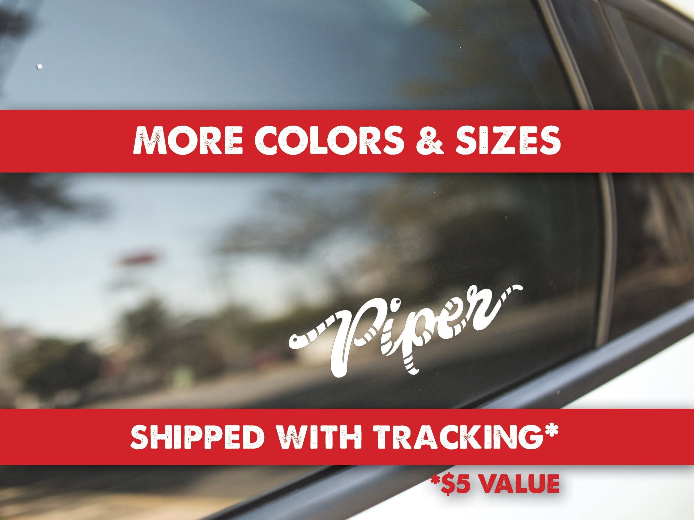 Piper Red Worm Vinyl Stickerpiper Stickerphan Stickerphan - Etsy