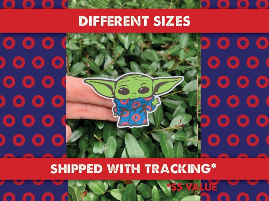 Phish Baby Yoda Fishman Donut Sticker Laminated ,henrietta Donut ...