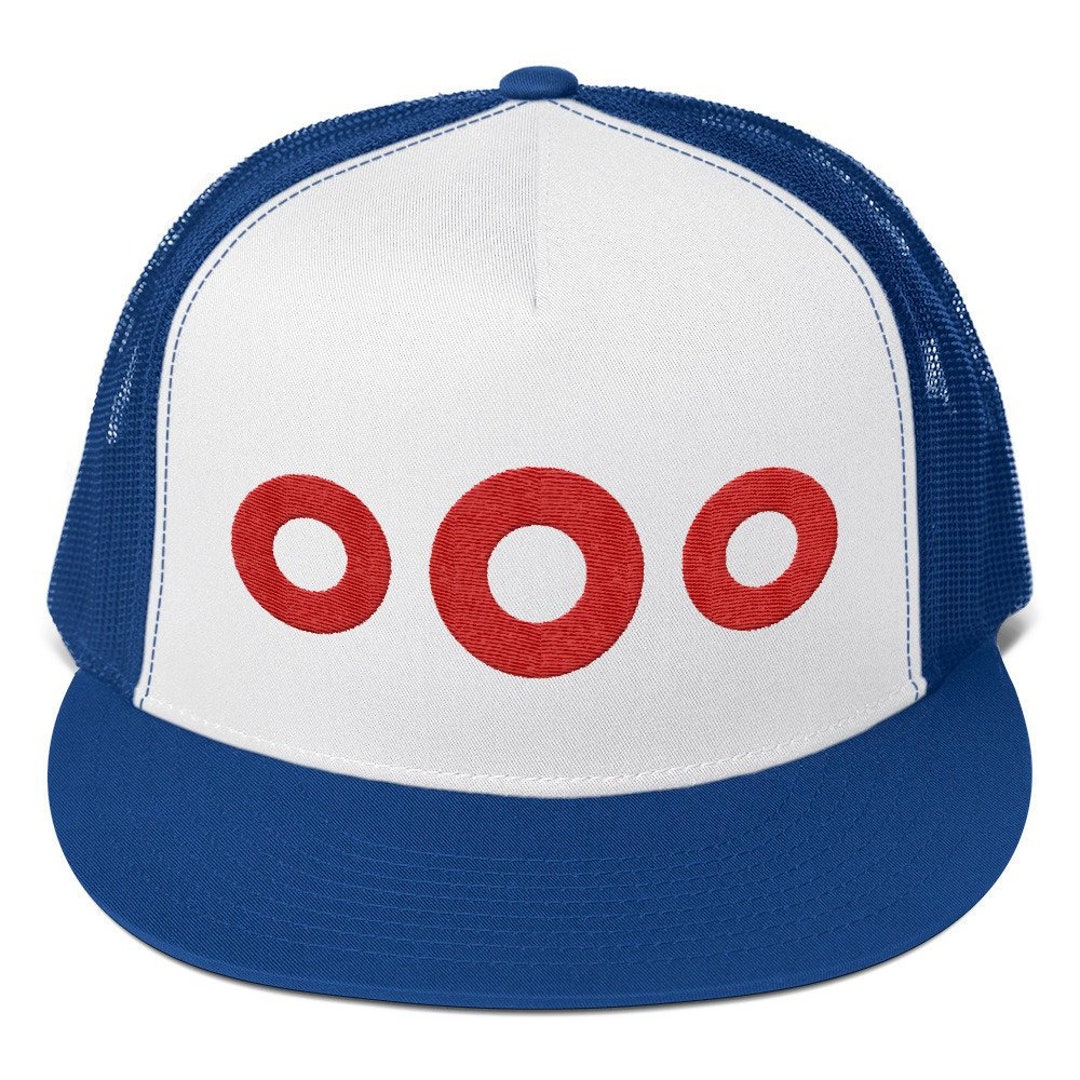 Phish Red Circle Donut Hat, Red Donut Embroidered Trucker Cap, Red ...