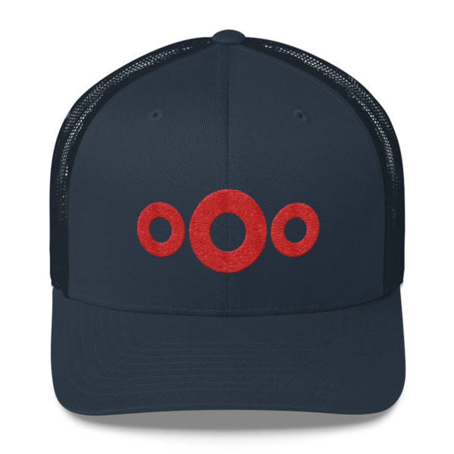 Phish Red Circle Donut Hat, Fishman Red Donut Embroidered Trucker Cap ...