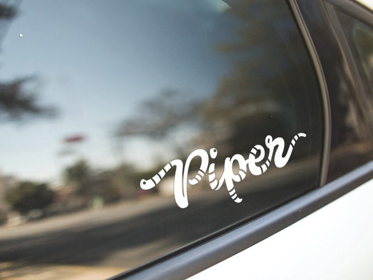Piper Red Worm Vinyl Stickerpiper Stickerphan Stickerphan - Etsy