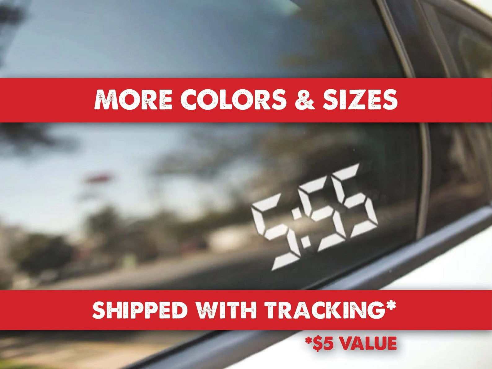 5:55 Vinyl Stickercar Decalwindow Decalcar Stickerlaptop - Etsy