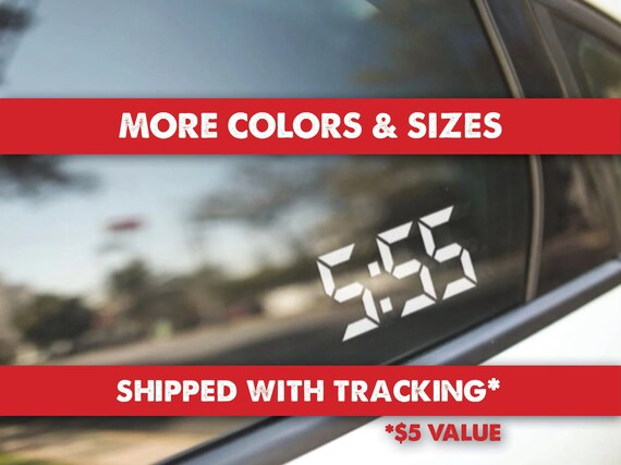 5:55 Vinyl Stickercar Decalwindow Decalcar Stickerlaptop - Etsy