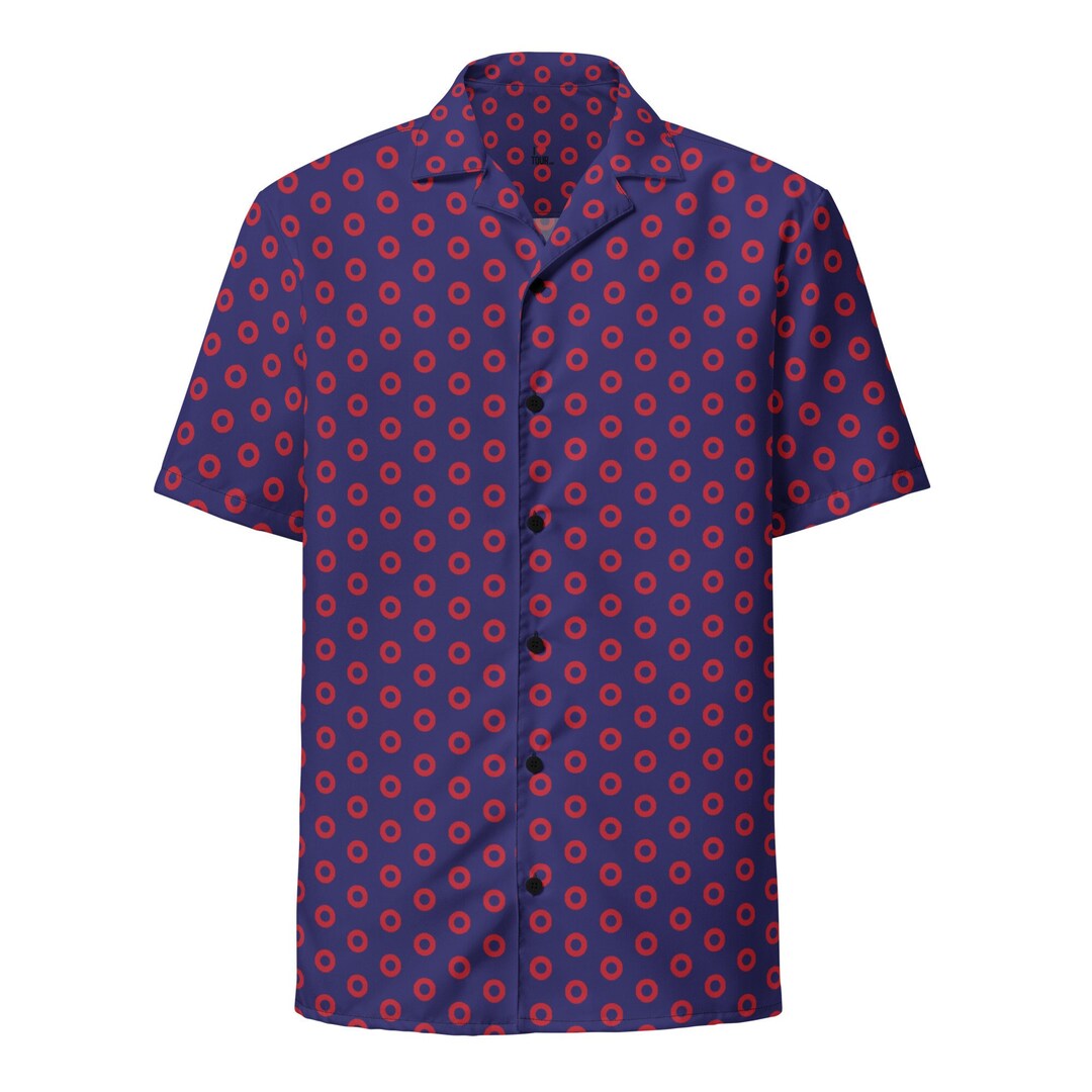 Phish Red Circle Donut Button Down Shirt Phish Mens Gift Red Circle ...