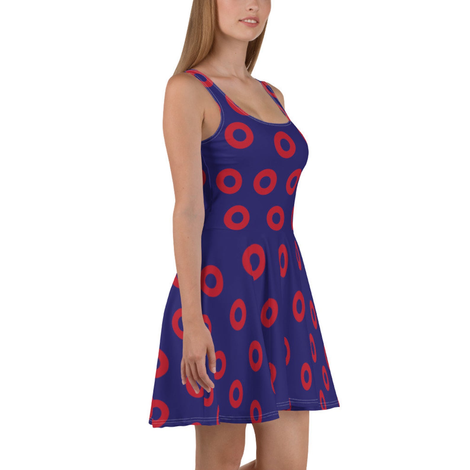 Phish Red Circle Donut Skater Dress Fishman Donut Phish - Etsy