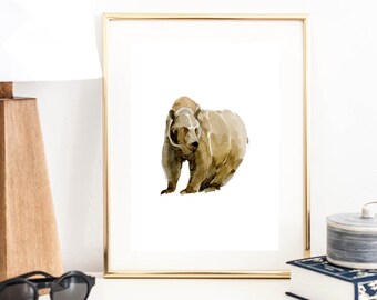 Bear print | Etsy