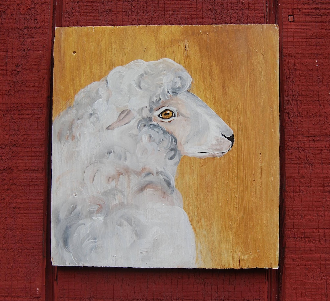 Original Sheep Acrylic Painting "rosie" - Etsy