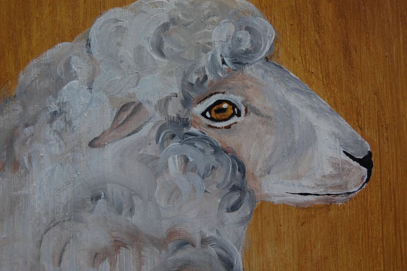 Original Sheep Acrylic Painting "rosie" - Etsy