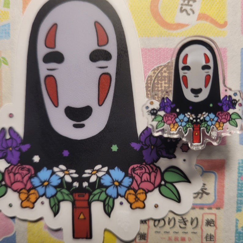 Spirited Away No Face Studio Ghibli 70mm Clear Sticker Anime Soot ...