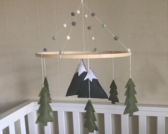 Baby mobile woodland | Etsy
