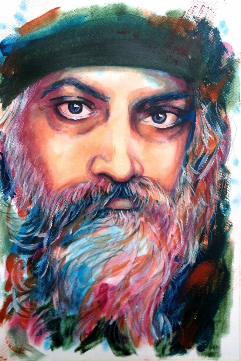 OSHO WATERCOLOR PORTRAIT Art Print - Etsy