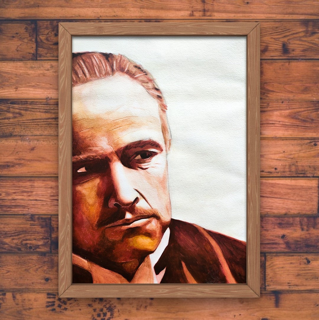 The Godfather Marlon Brando Portrait Art Print Quote - Etsy