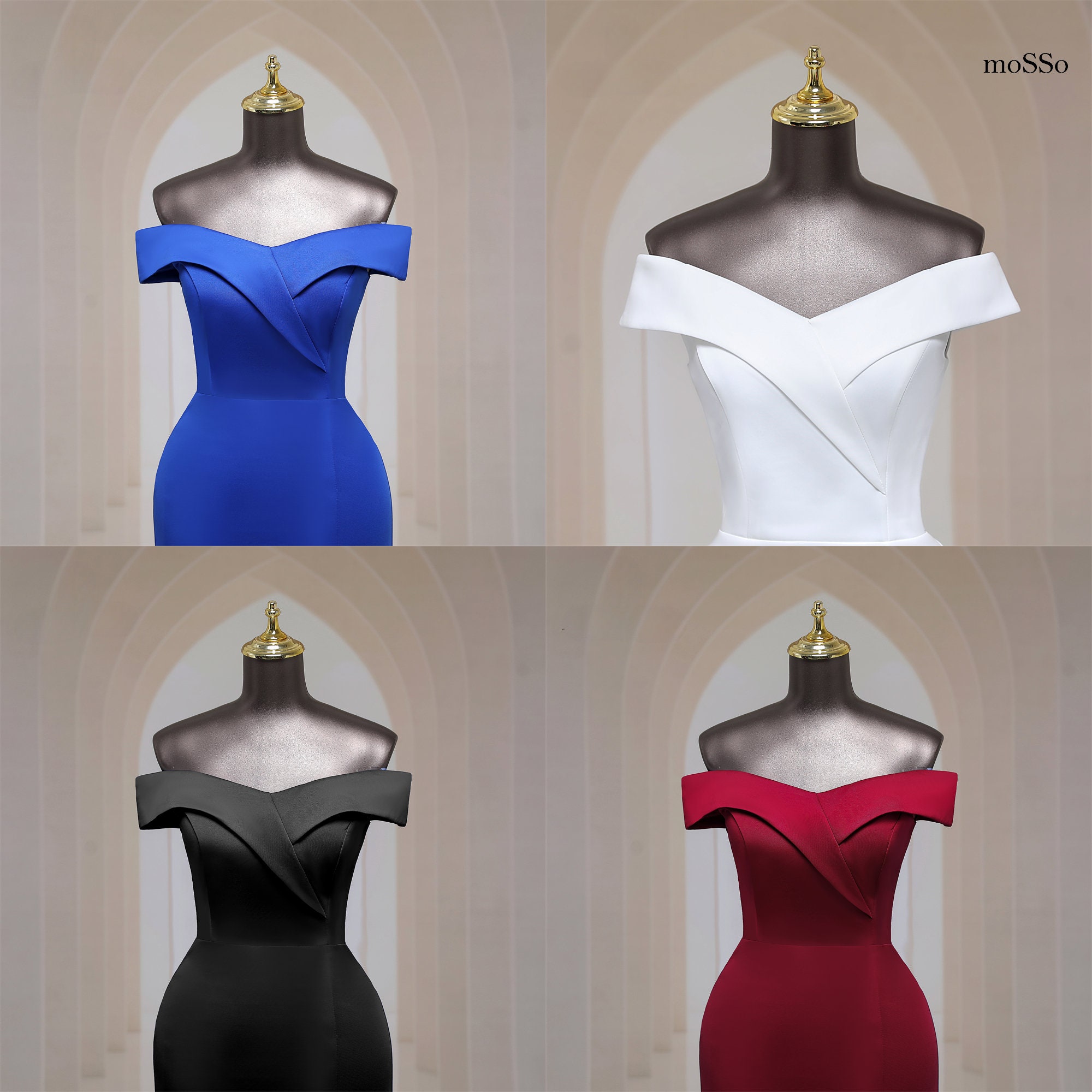 Stunning Boat Neck Evening Dress Elegant Mermaid Formal Gown - Etsy