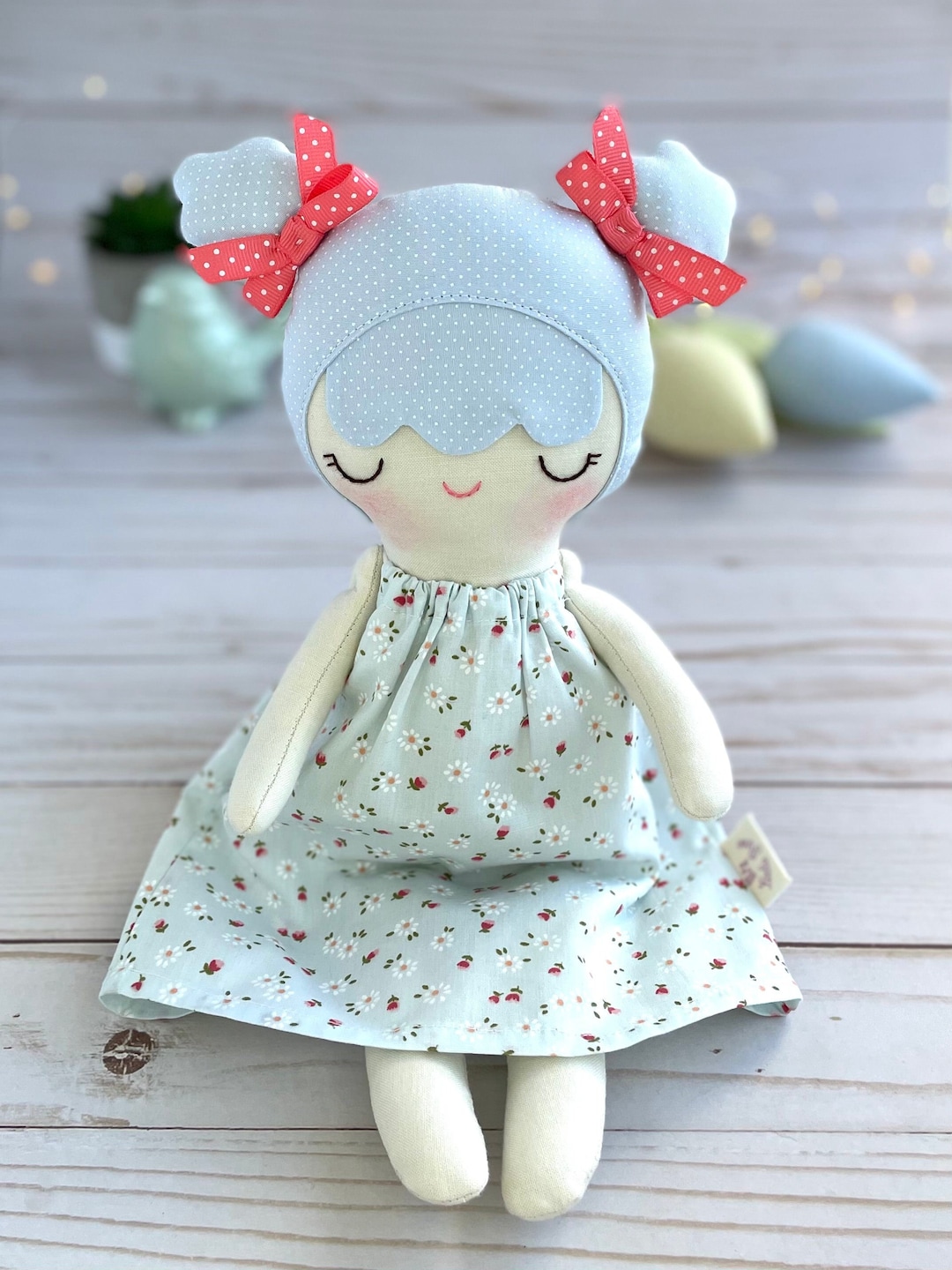 Handmade Heirloom Cloth Doll: Personalized Cotton Fabric Doll - Etsy