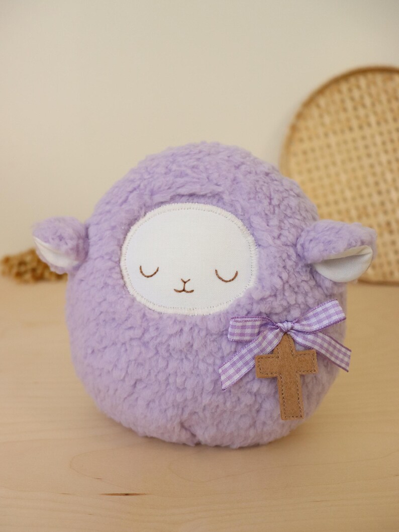 Sherpa Easter Lamb Plush: Christian Gift, Easter Basket Stuffer - Etsy