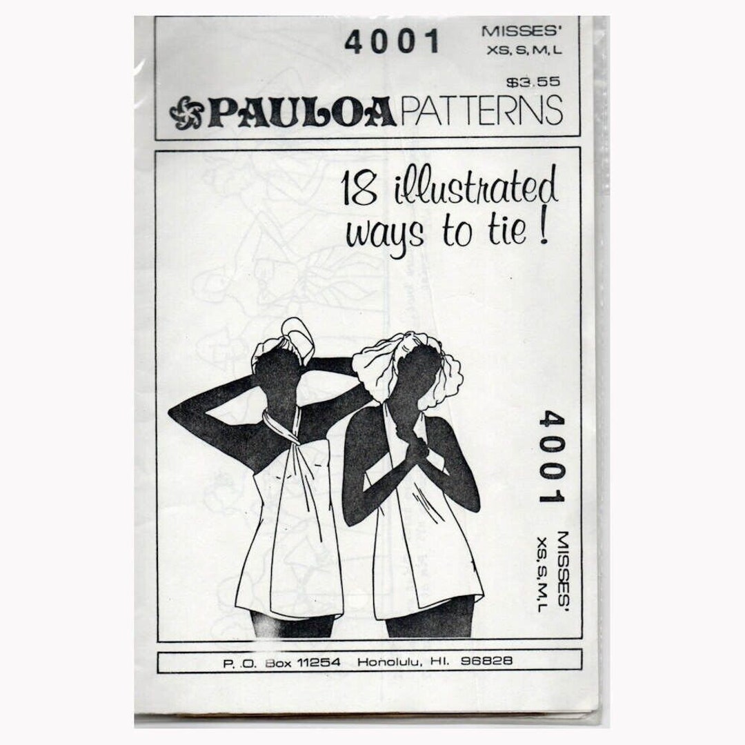 PAULOA Sewing Pattern Top Swim Coverup Hawaiian Paero 18 Ways to Tie ...