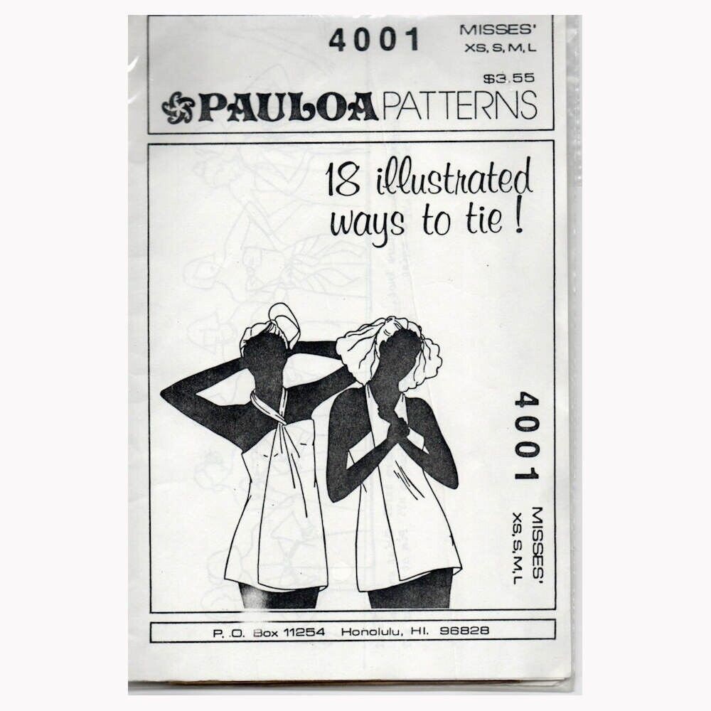 PAULOA Sewing Pattern Top Swim Coverup Hawaiian Paero 18 Ways to Tie ...