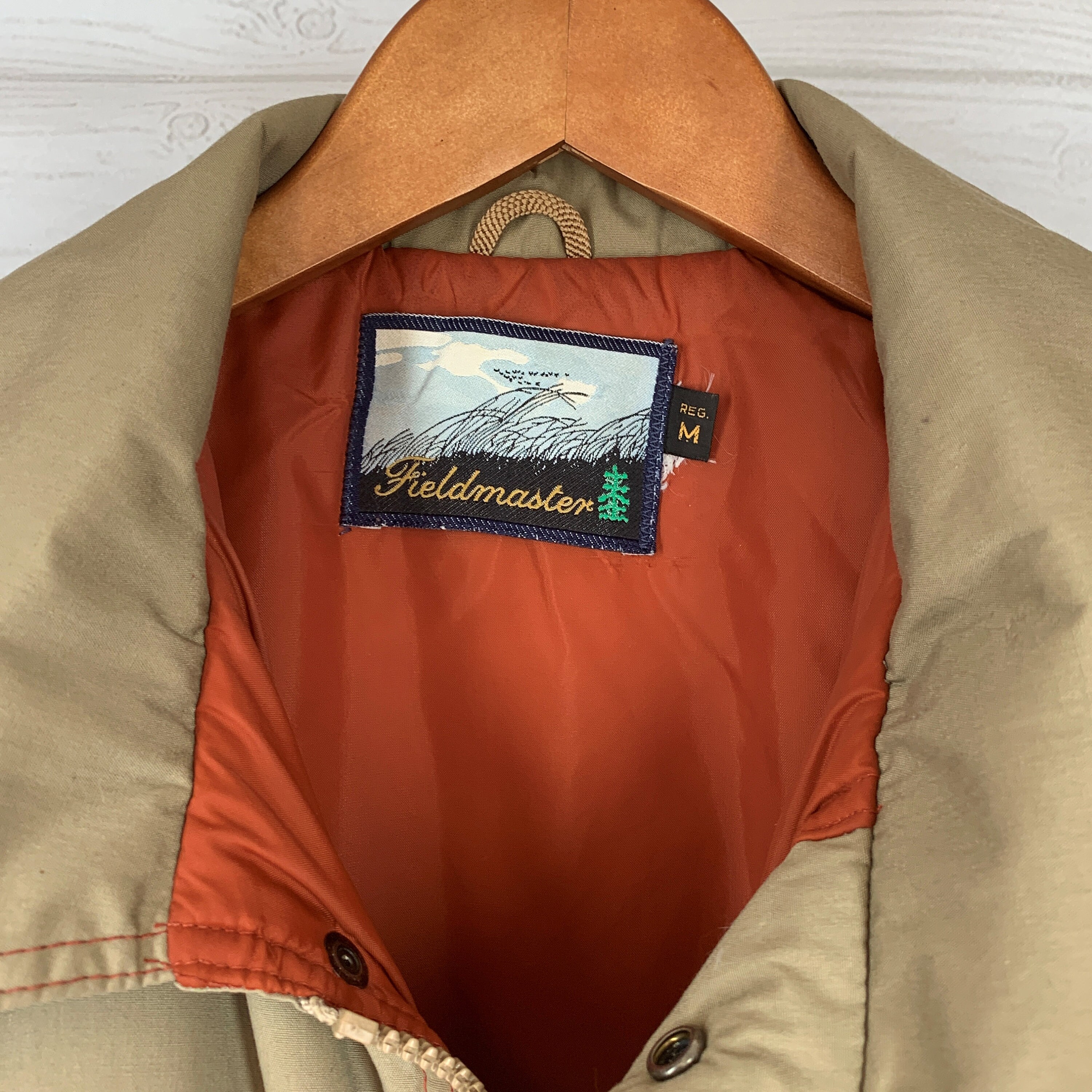 Vintage Fieldmaster Coat Mens M Beige Storm Shield Thinsulate Washable ...