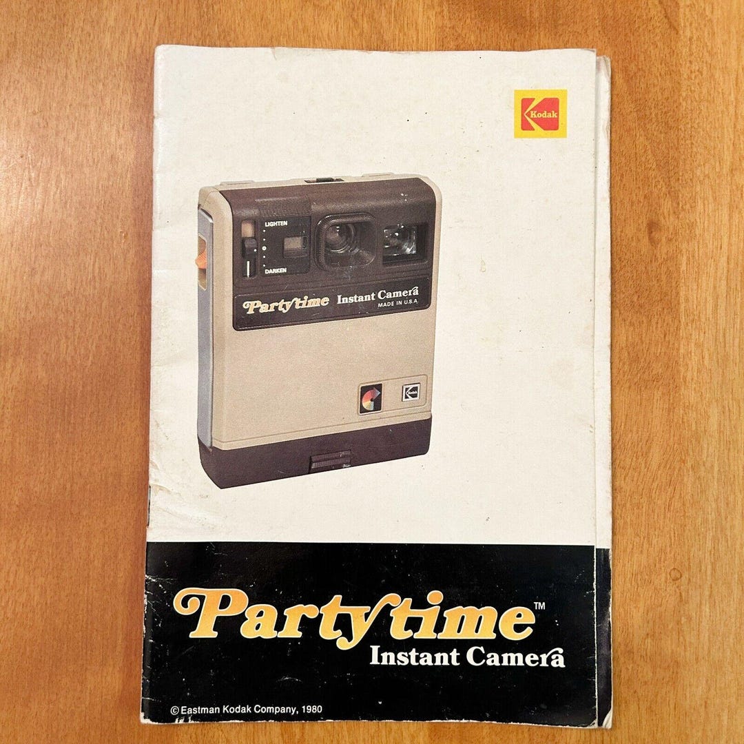 Vintage Kodak Partytime Instant Camera User Instruction Manual Movie ...