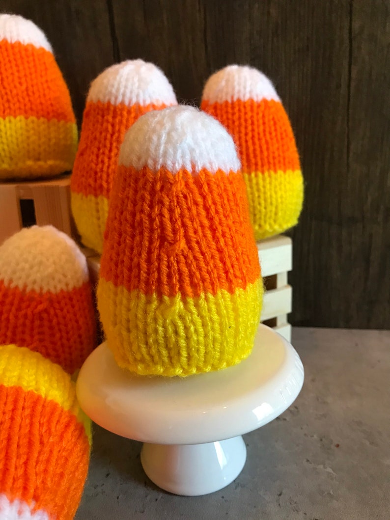 Knit Candy Corn, Fall Decor, Handmade Gift, Fall Gifts, Hostess ...