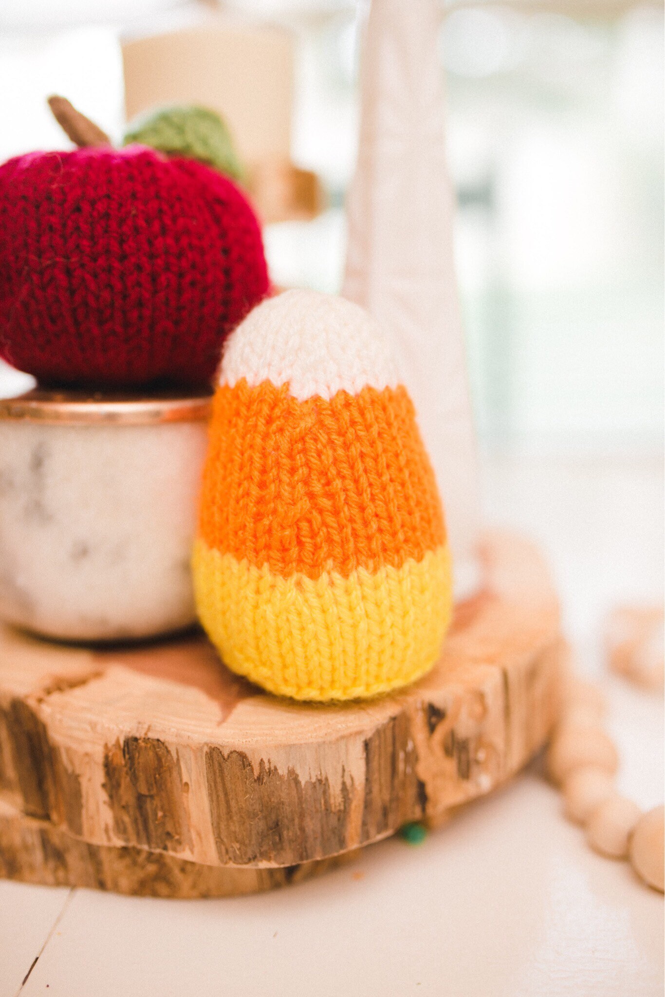 Knit Candy Corn, Fall Decor, Handmade Gift, Fall Gifts, Hostess ...
