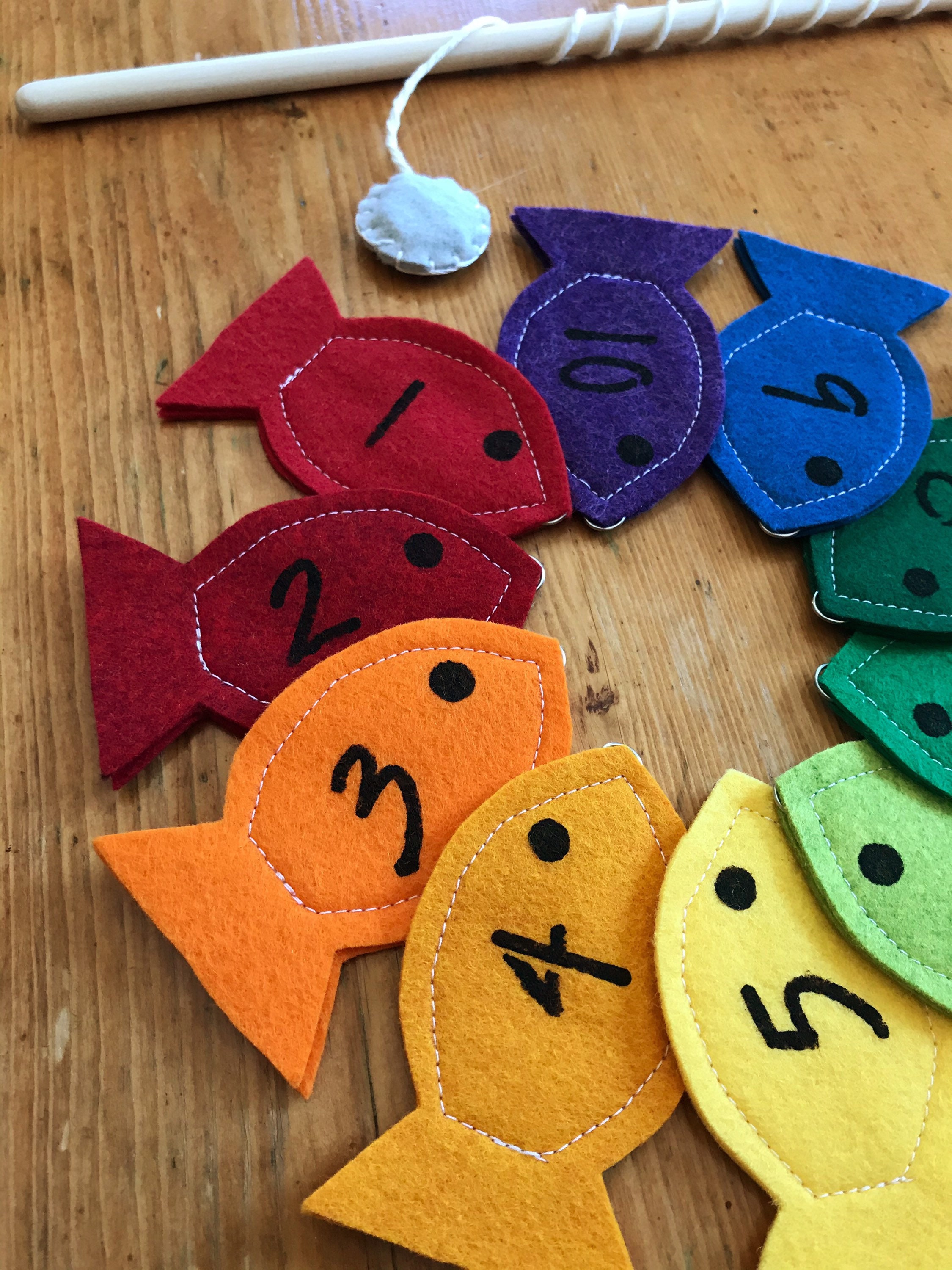 Magnetic Fishing Toys, Learning Numbers Counting to 10 Math Games, Kids ...