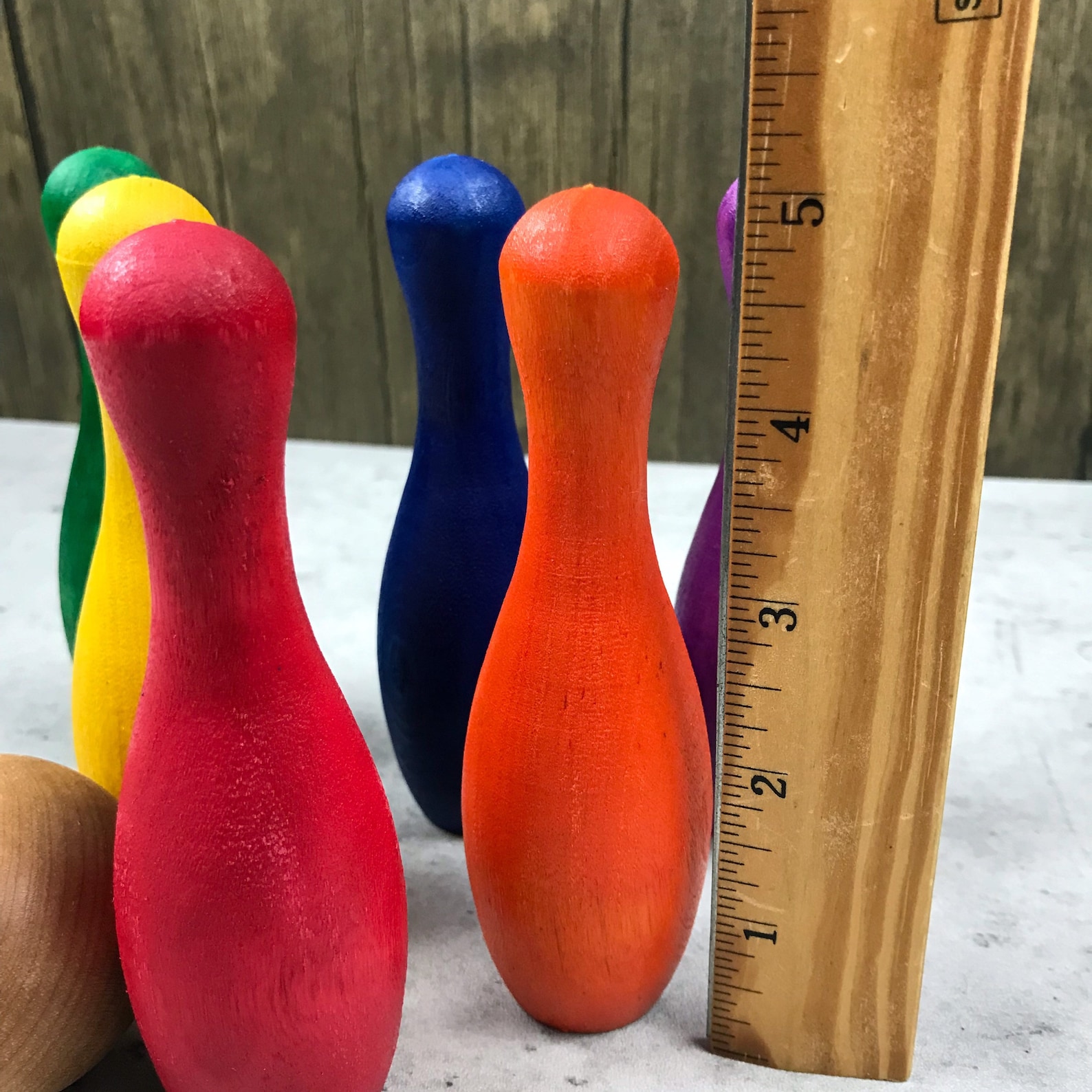 Kids Bowling Set Wood Bowling Pins Preschooler Gifts Indoor - Etsy