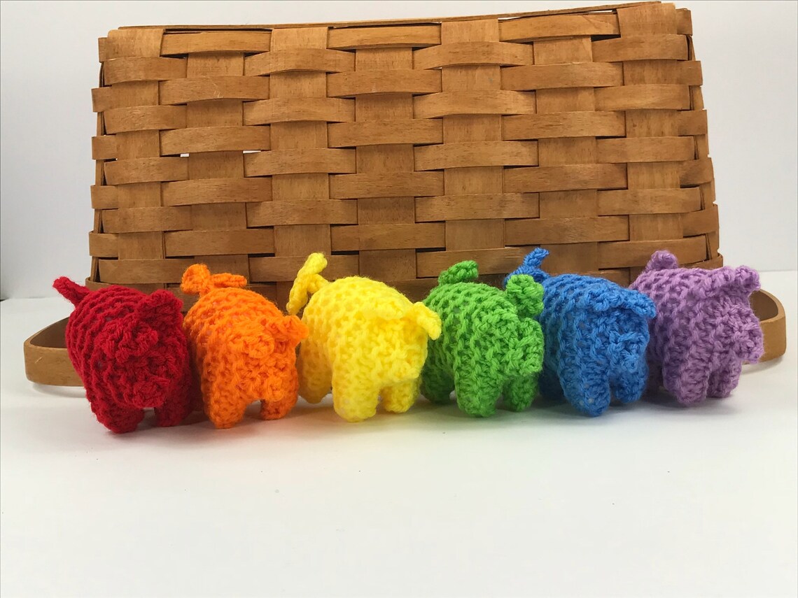 Knit Rainbow Pigs Birthday Gifts for Kids Stocking Stuffers | Etsy