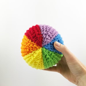 Hand-knit Baby Rattle Toy Ball, Baby Shower Gift, Baby Toys, Nursery ...
