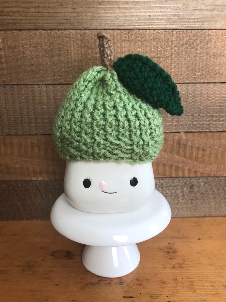 Marshmallow Mug Apple Hats, Fall Decorations, Knitted Autumn Hat, Knit ...