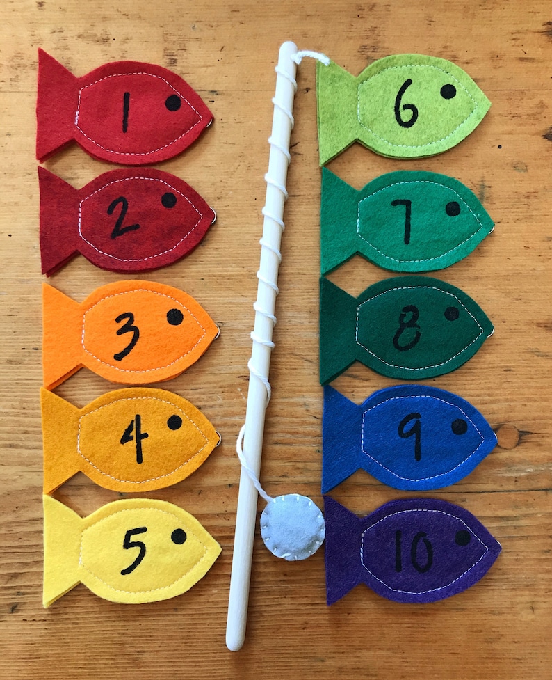 Magnetic Fishing Toys Learning Numbers Counting to 10 Math - Etsy
