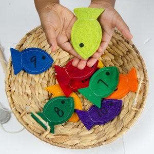 Magnetic Fishing Toys, Learning Numbers Counting to 10 Math Games, Kids ...
