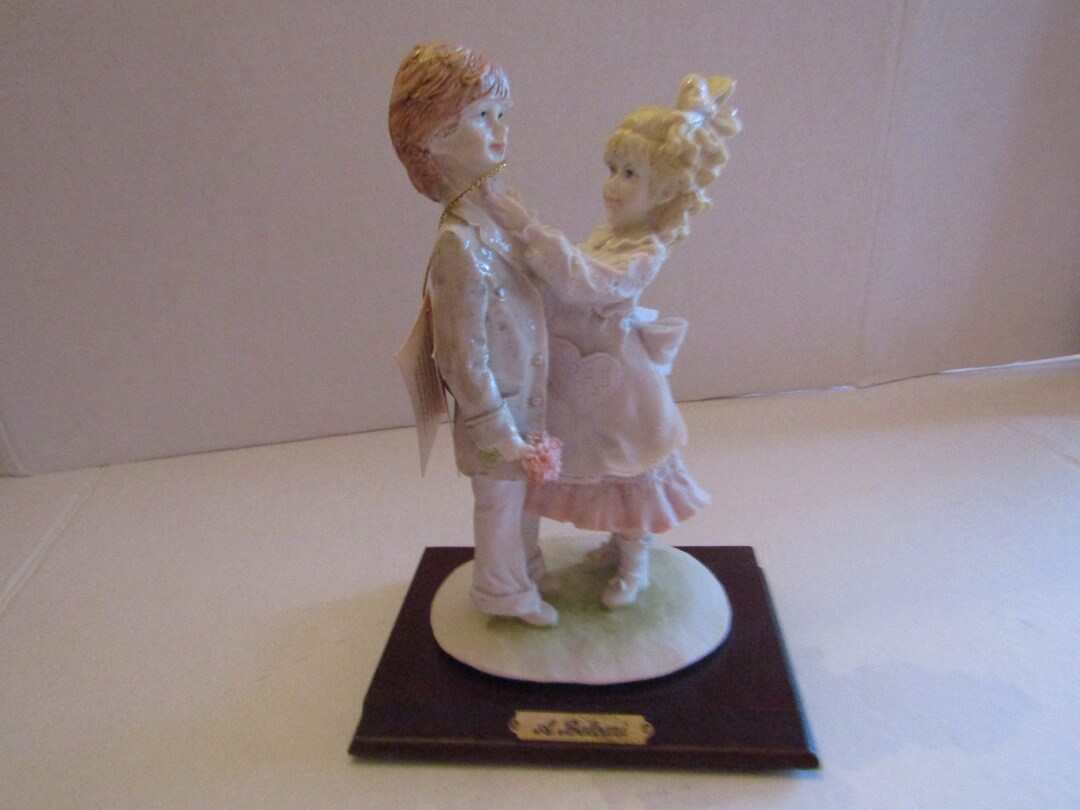 Vintage A. Belcari 1984 Boy & Girl "dear Arnart" Figurine Statue 8 ...