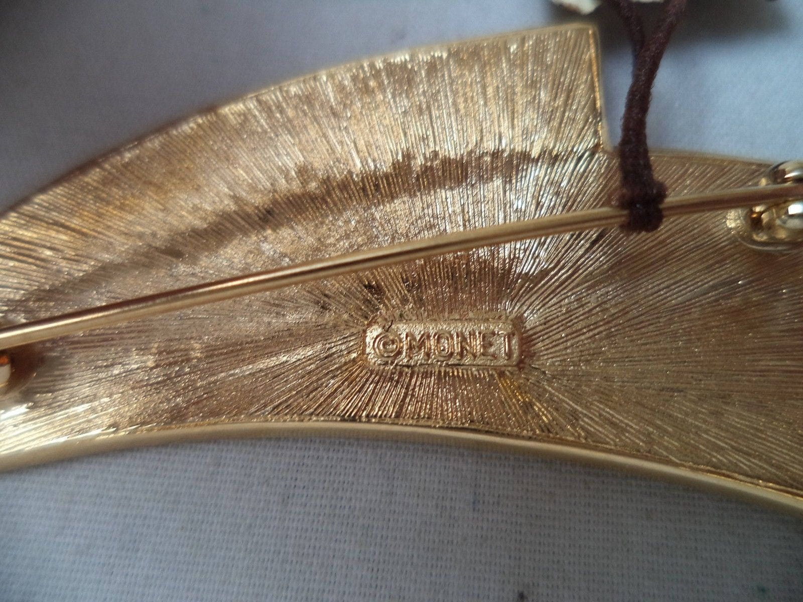 Monet Signed Vintage Enamel Modernist Pin With Original Tag - Etsy