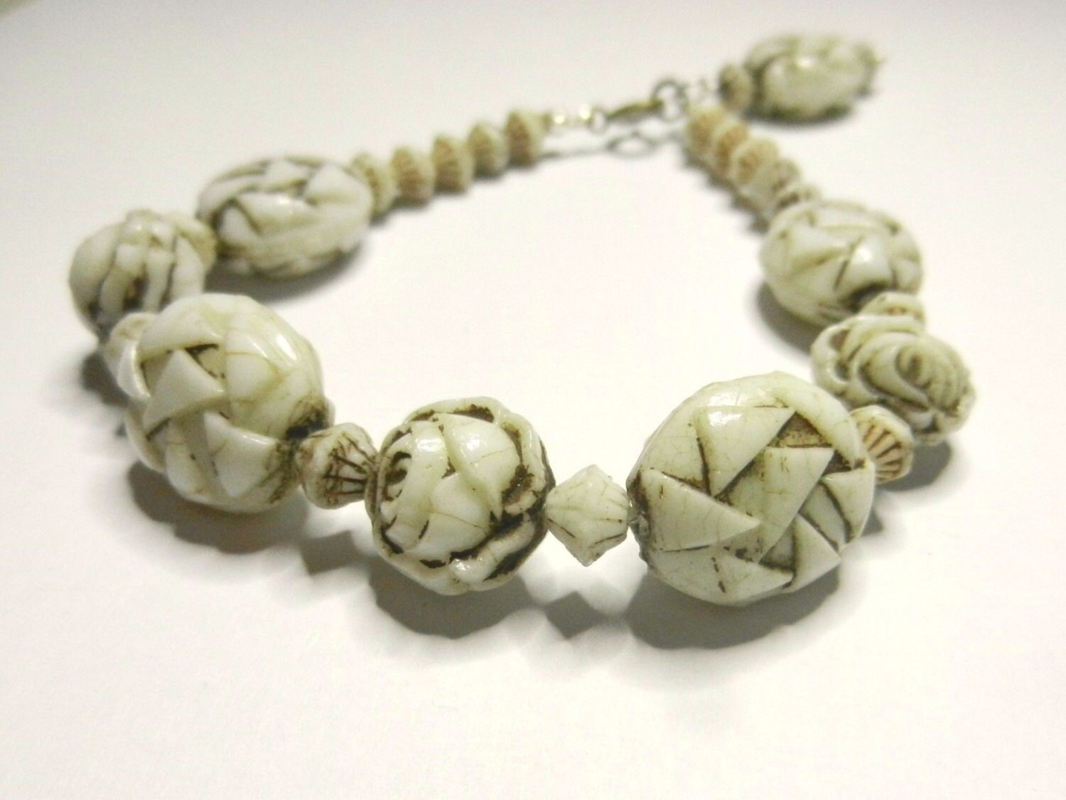 Stunning Vintage Max Neiger White Roses Bracelet - Etsy