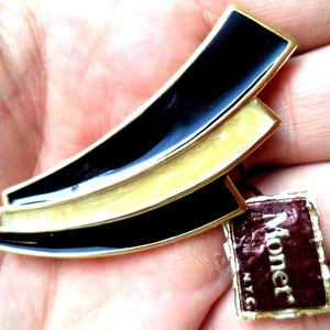 Monet Signed Vintage Enamel Modernist Pin With Original Tag - Etsy