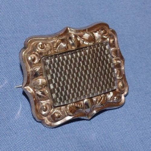 Antique 19th Century Pinchbeck Gold Mourning Brooch With Plaited Hair ...