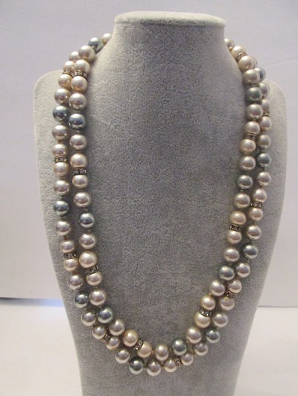 Stunning Ciner Vintage Signed Double Strand Tri-color Hand - Etsy