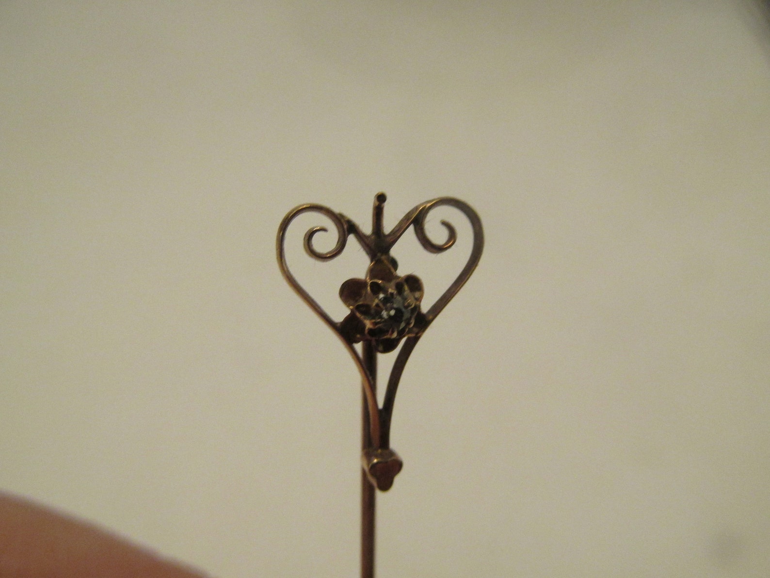 Stunning 10K Yellow Gold With Genuine Diamond Vintage Stick - Etsy