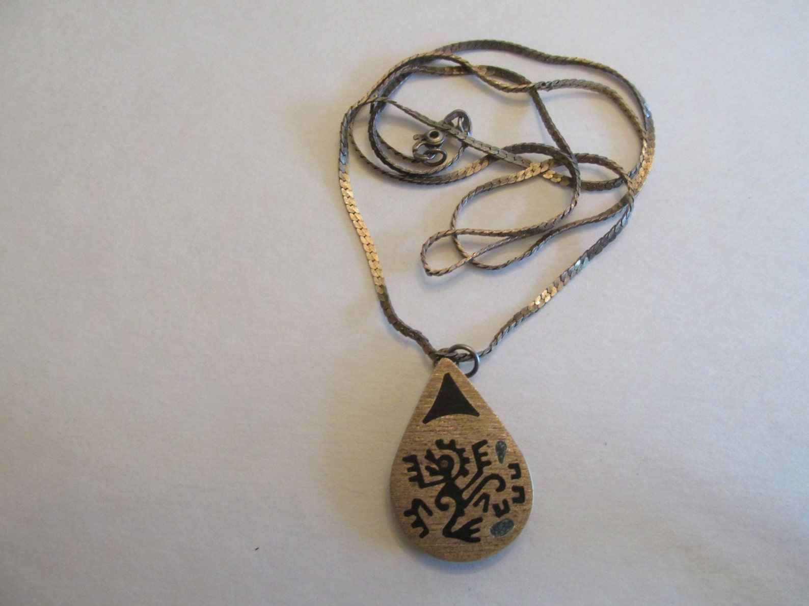 Collar Vintage marcado Taxco México plata diseño Azteca - Etsy España