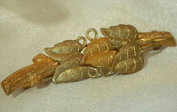 Antique 1800's Repousse Leaf Victorian Brooch - Etsy