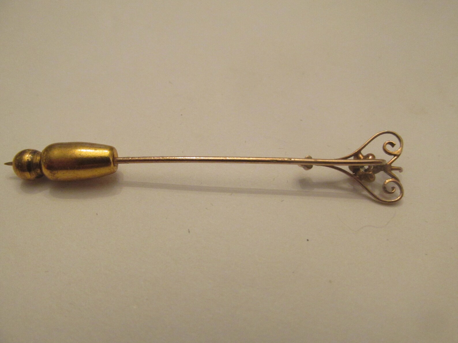 Stunning 10K Yellow Gold With Genuine Diamond Vintage Stick - Etsy