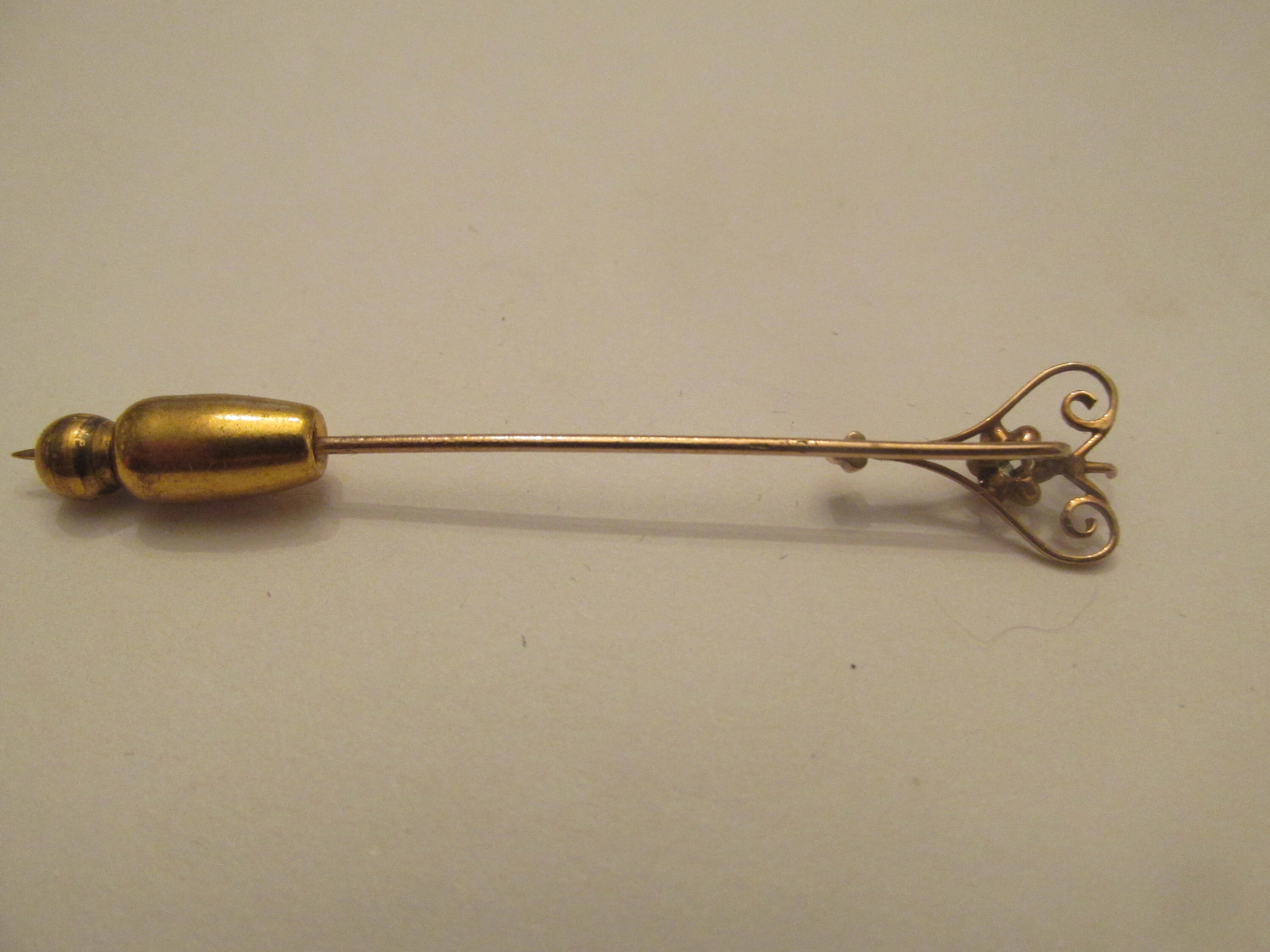 Stunning 10K Yellow Gold With Genuine Diamond Vintage Stick Pin - Etsy