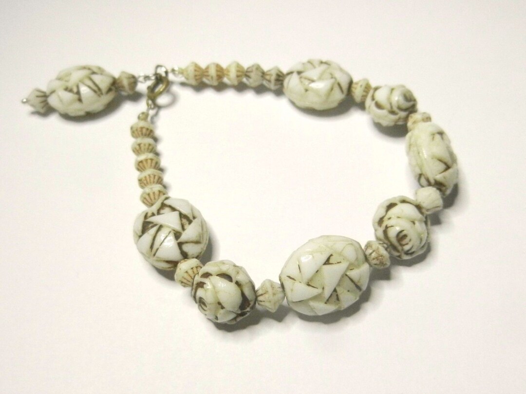 Stunning Vintage Max Neiger White Roses Bracelet - Etsy