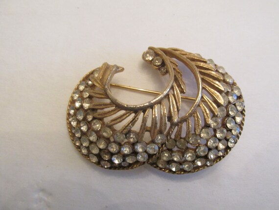 Beautiful Vintage Signed BSK Double Comma Rhinestone … - Gem